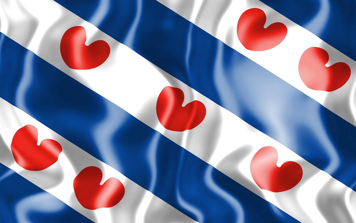Drapeau frison - Grand drapeau de la province Frise / Fryslan Boppe ...