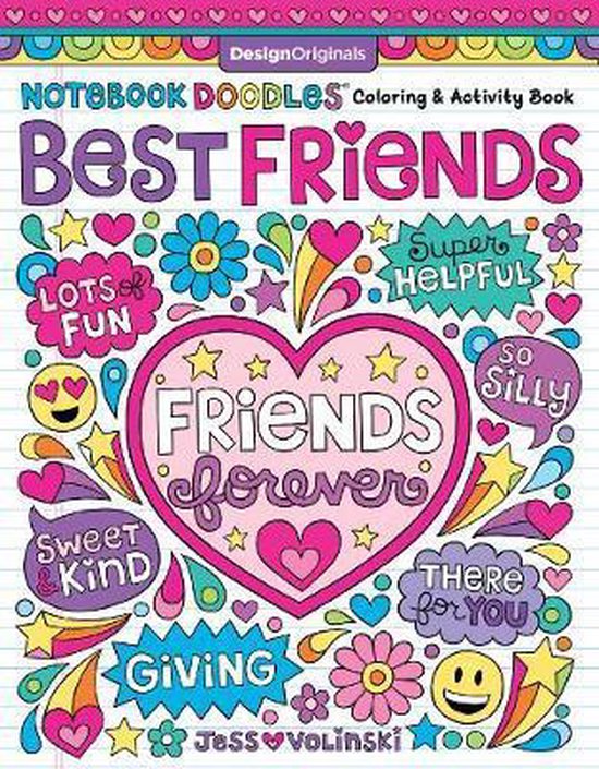 Notebook Doodles Best Friends Coloring Activity Book Design Originals ...