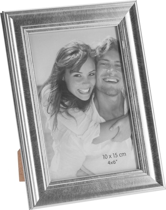 Zilveren glanzende fotolijsten/fotoframes 14 x 19 cm - Fotolijstjes ...