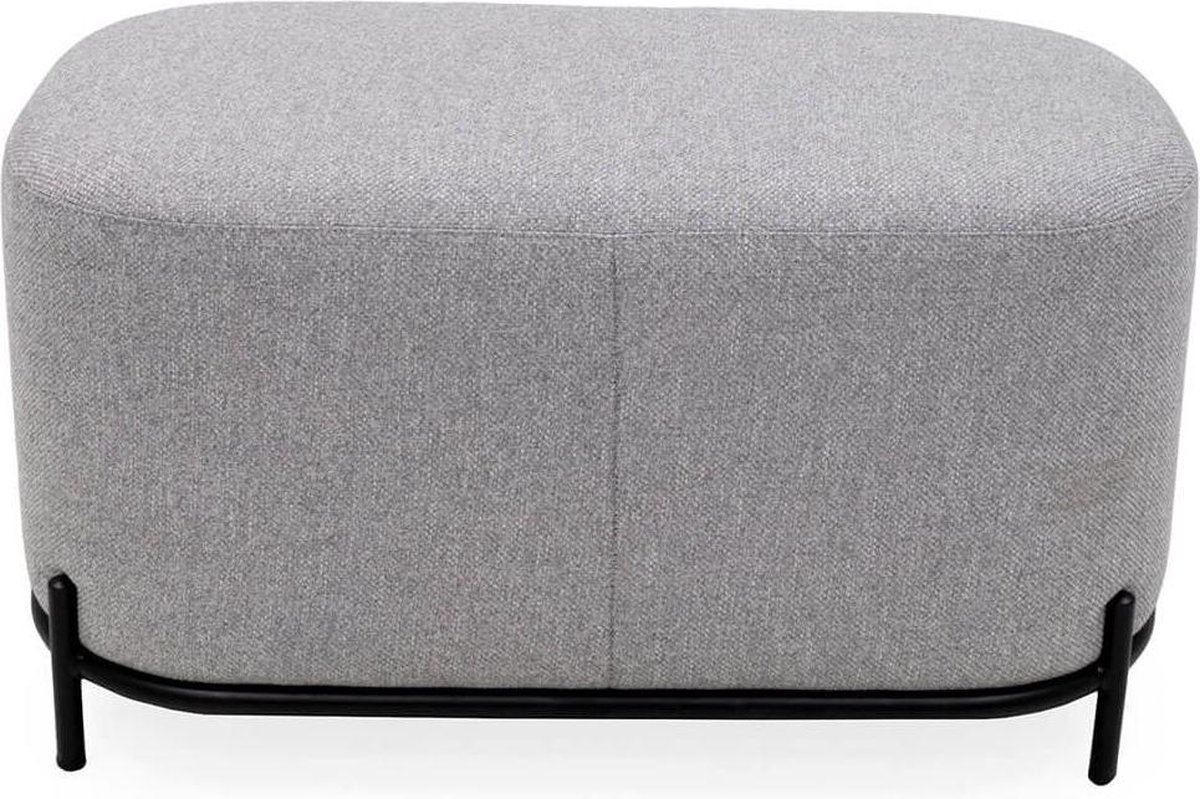 Tenzo - Harry Poef 82 Grijs - Gestoffeerd - Metalen poot ...
