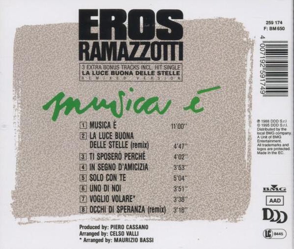 Musica E, Eros Ramazzotti | CD (album) | Muziek | bol.com