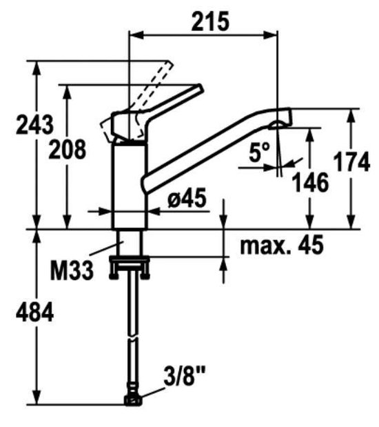 Keukenkraan KWC Luna-S 10891022 chroom | bol