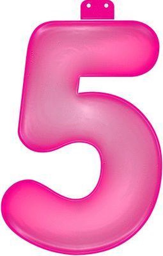 Opblaas cijfer 5 roze | bol