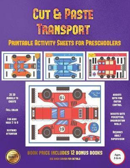 Printable Activity Sheets for Preschoolers (Cut and Paste Transport ...