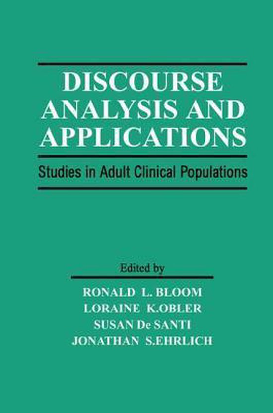 Discourse Analysis and Applications | 9781138876408 | Ronald L. Bloom ...