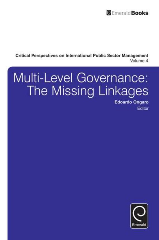 Multi-Level Governance | 9781784418748 | Edoardo Ongaro | Boeken | bol.com