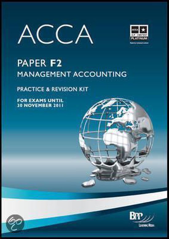 Acca - F2 Management Accounting | 9780751780475 | BPP Learning Media ...