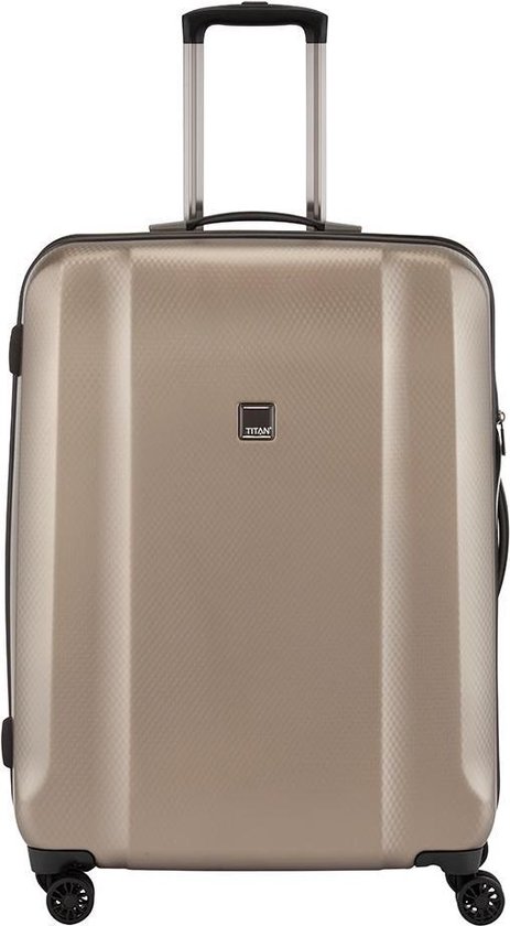 Titan Xenon Deluxe 4 Wheel Trolley M+ Expandable Champagne | bol