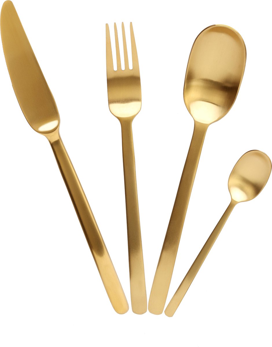 Making Memories - Luxe goud bestek, 4x 4 delige set, voor 4 personen ...