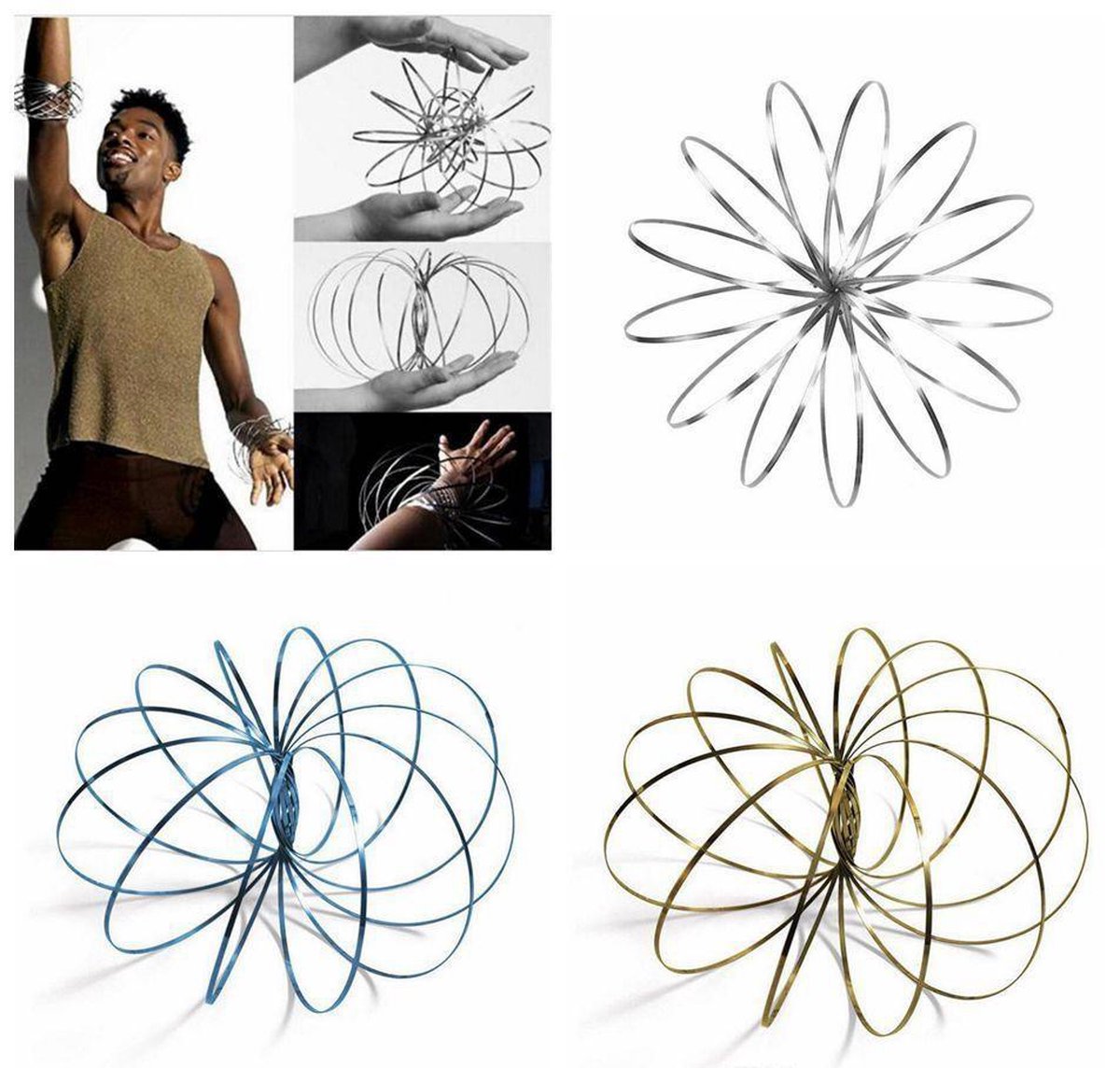 Magic Metal Rings | RVS Flow Ring 3D | 3D Toroflux Flow Ring | Magische ...