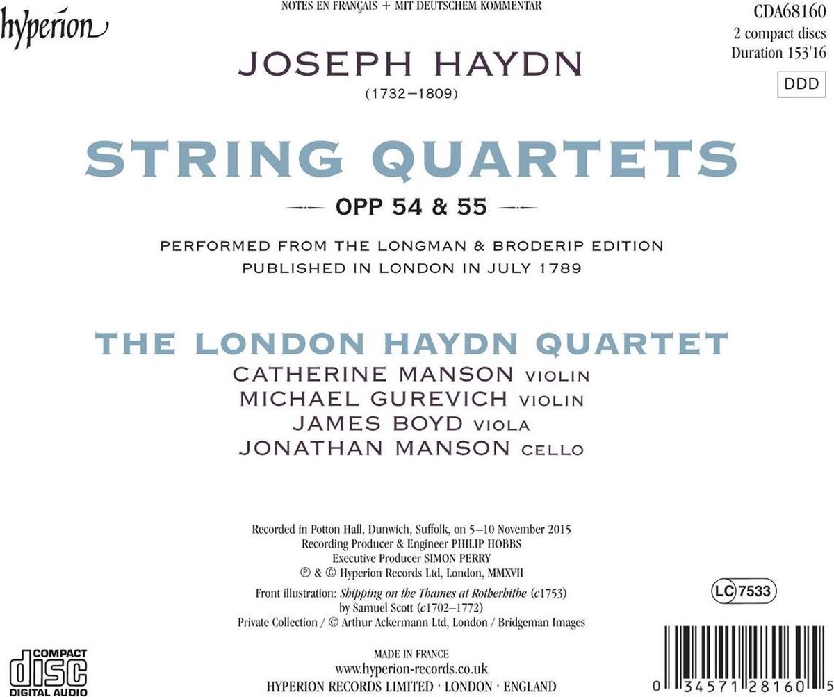 Haydnstring Quartets Opp 54 55, London Haydn Quartet | CD (album) | Muziek | bol.com