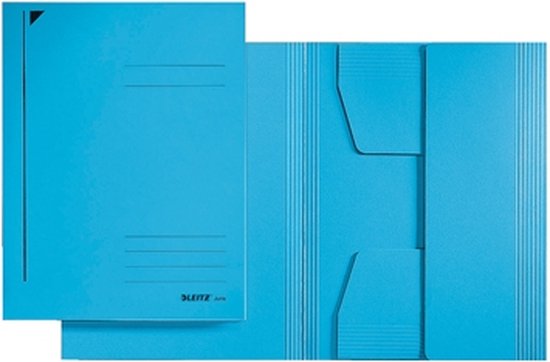 Leitz dossiermap met 3 kleppen A3 blauw pak van 25 stuks | bol.com
