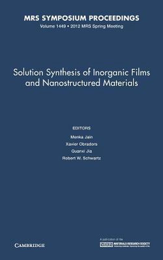 Solution Synthesis Of Inorganic Films And Nanostructured Mat ...