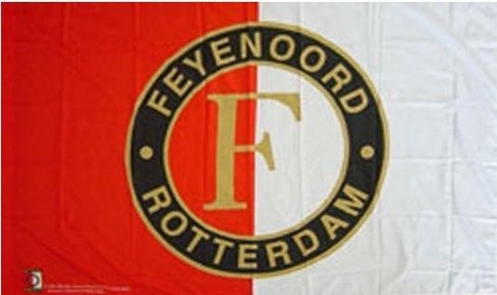 Feyenoord Vlag - Groot Rood/Wit Logo - 150x220 cm | bol