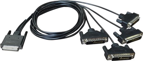 Digi 76000522 seriële kabel Zwart DTE 4x DB-25M | bol
