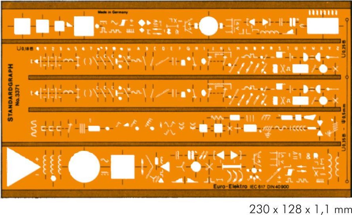 Standardgraph 3371 tekensjabloon Electro Euro IEC-617 | bol
