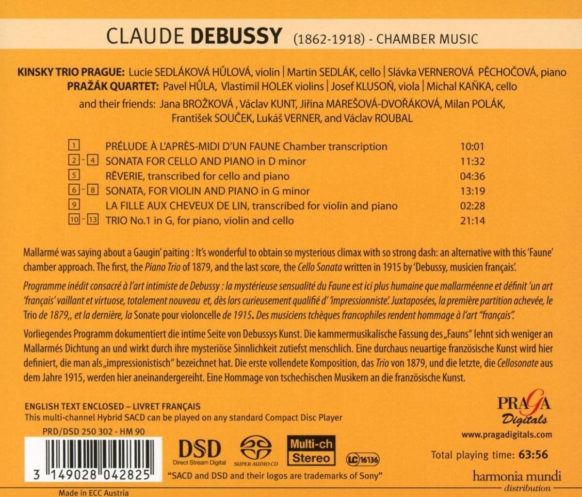 Claude Debussy: Chamber Music, Kinsky Trio Prague | Muziek | bol.com