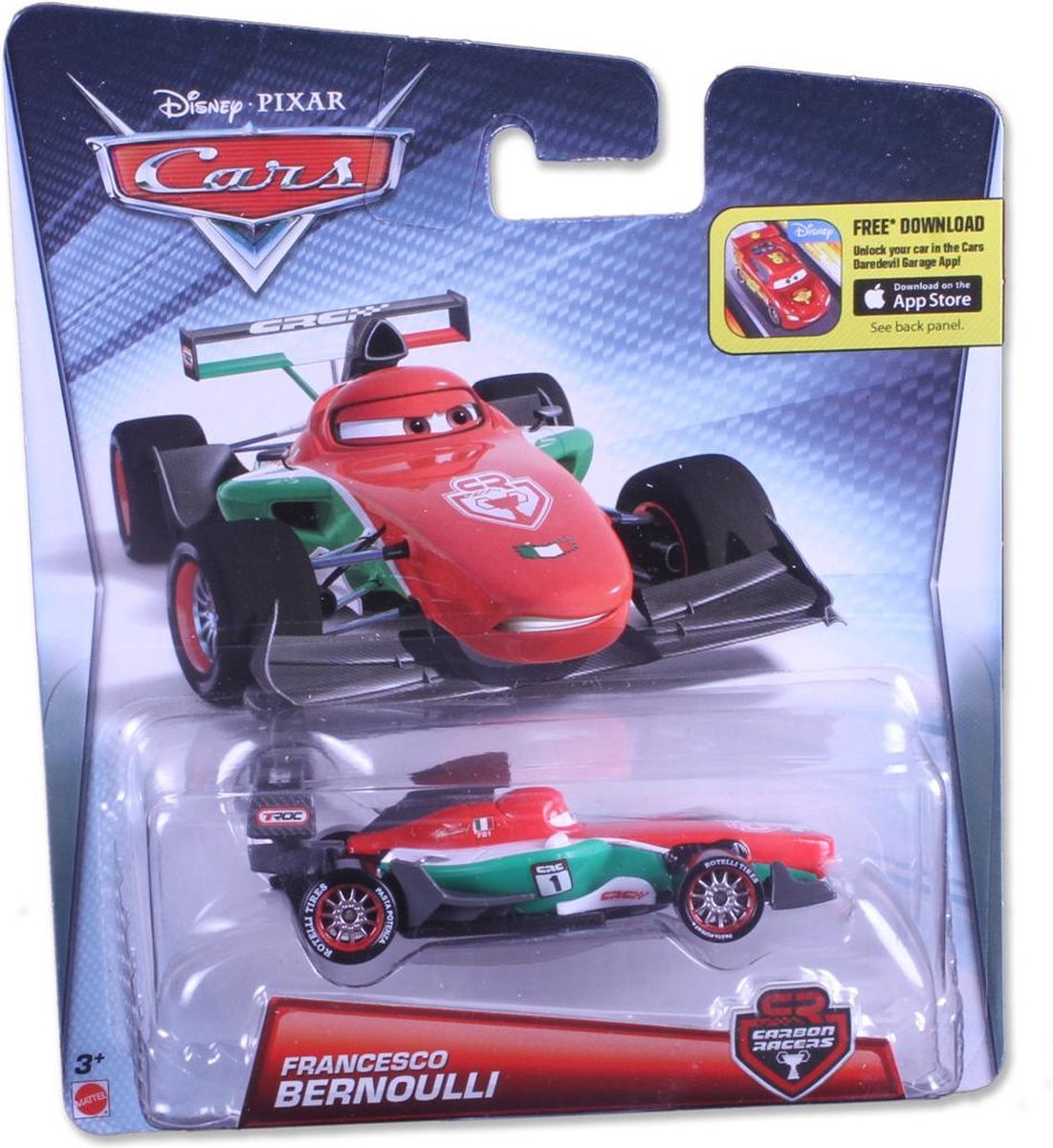 Disney Cars auto Francesco Bernoulli carbon fiber racer - Mattel | bol.com
