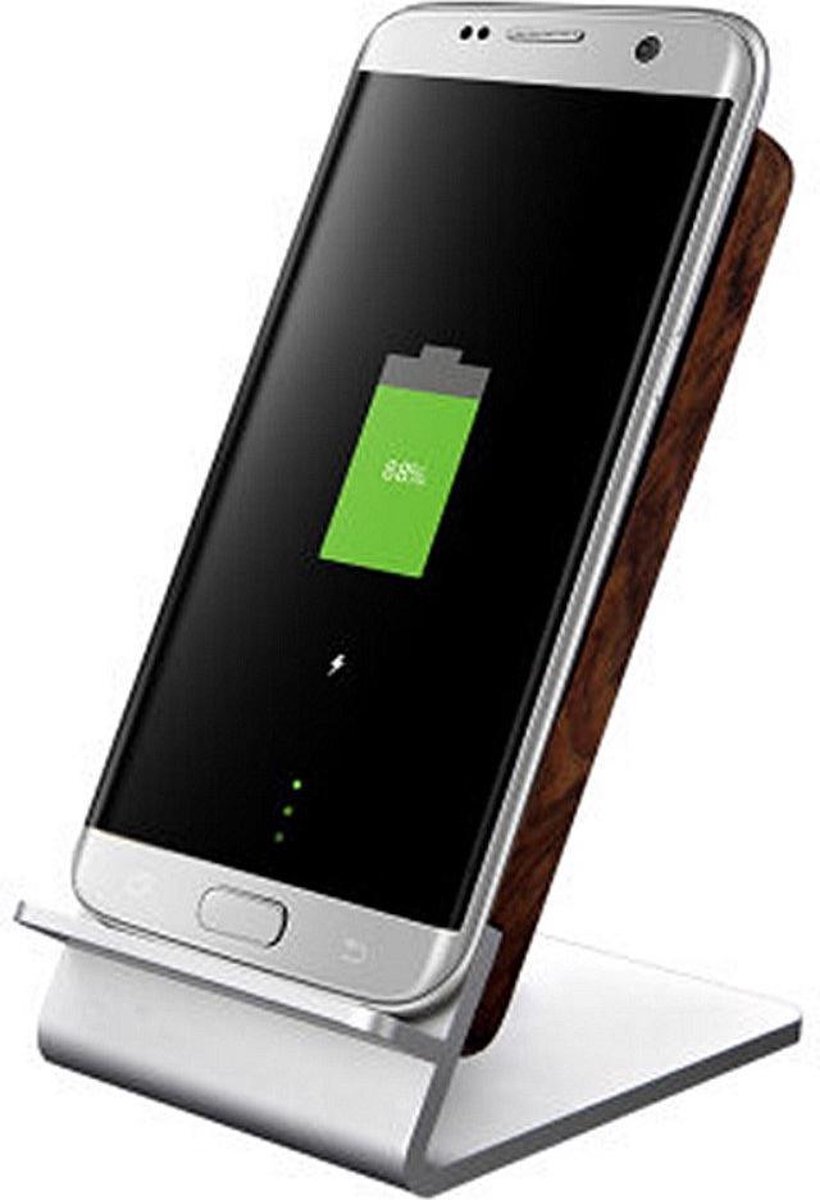 Seenda - Draadloze Oplader Bureau QI Wireless Charger Bruin | bol