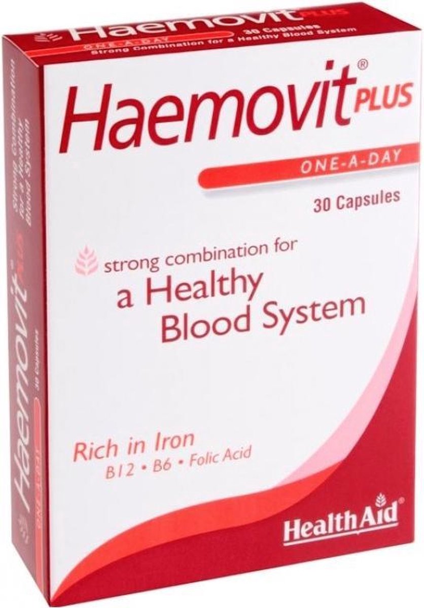 Haemovit Plus - voor gezond bloed en bloedsomloop met extra ijzer - B12 ...