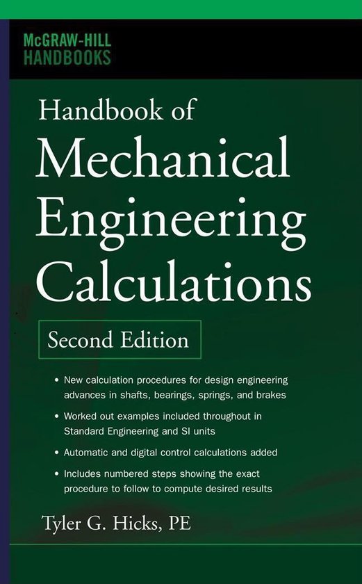 Handbook of Mechanical Engineering Calculations, Second Edition (ebook), Tyler G.... | bol