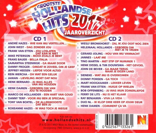 Grootste Hollandse Hits Jaaroverzicht 2017, various artists | CD (album) | Muziek | bol