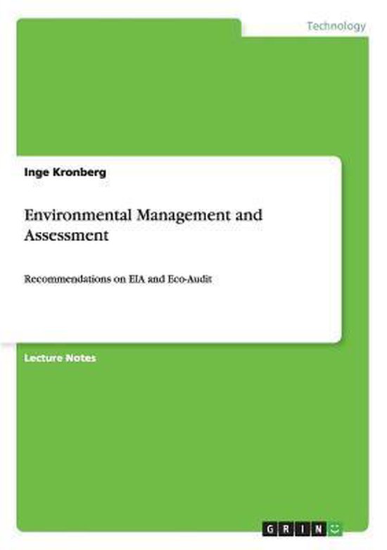 Environmental Management and Assessment | 9783638919548 | Inge Kronberg | Boeken | bol.com