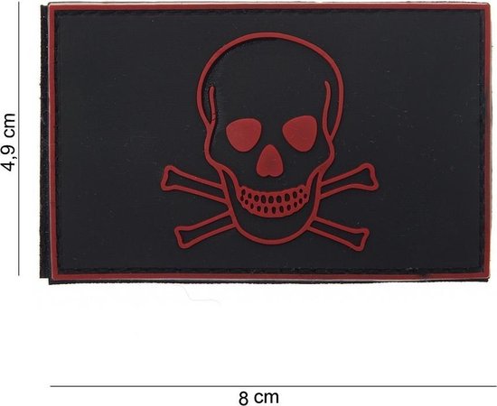 Embleem 3D PVC Skull Bones | bol