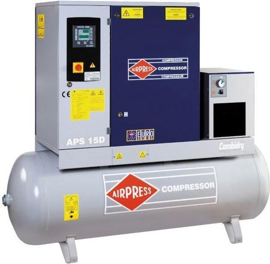 Airpress Schroefcompressor APS 15 Combi Dry | bol