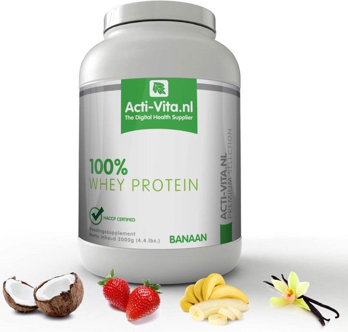 100% Whey Protein 2000g Aardbei | bol.com