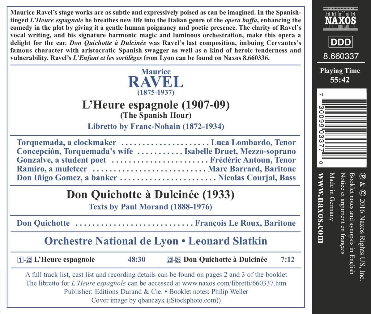 Orchestre National De Lyon, Leonard Slatkin - Ravel: L'heure Espagnole (CD), Orchestre... | bol.com