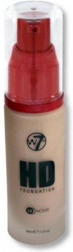 W7 HD Foundation - Natural Beige - Semi-matte - 12 uur dekking - 30 ml ...