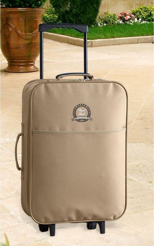 Bruine Reiskoffer Trolley Handbagage Reis koffer | bol.com