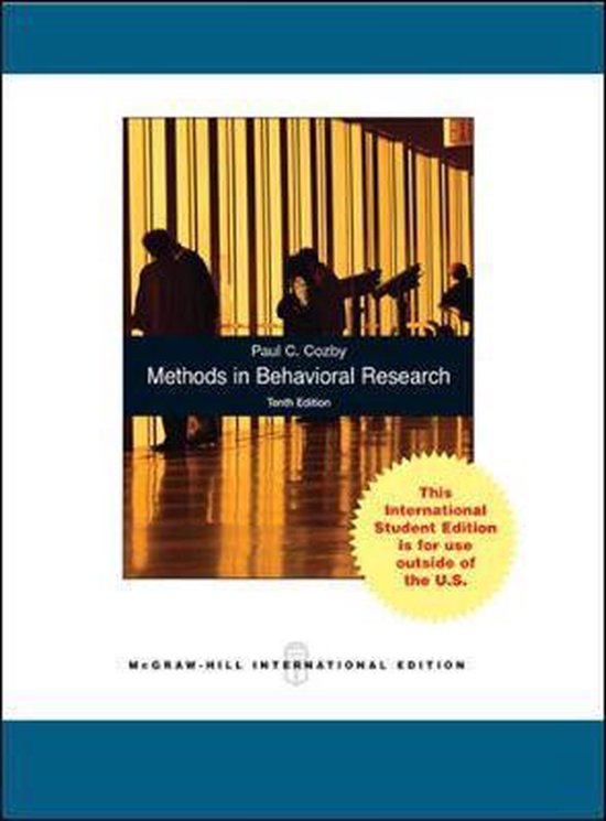 Methods in Behavioral Research | 9780071281027 | Paul C. Cozby | Boeken | bol.com