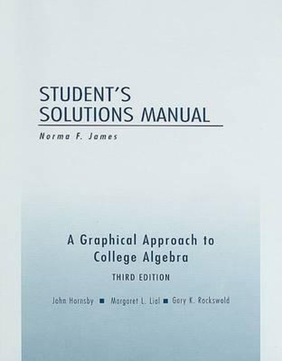 Student's Solutions Manual, Norma James | 9780201792867 | Boeken | bol.com