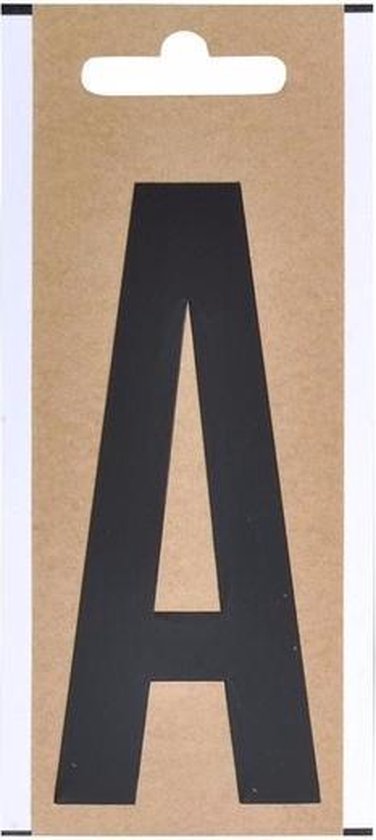 Letter sticker A zwart 10 cm | bol.com