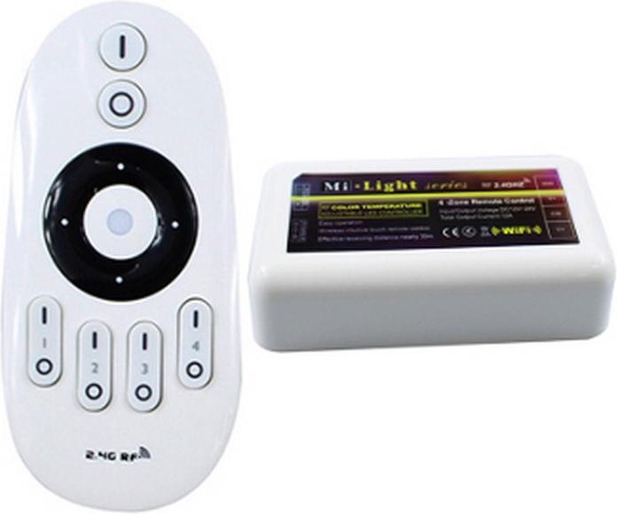 Milight - Single Color LED Strip Controller - 12-24V - 6A - 4 Zones | bol