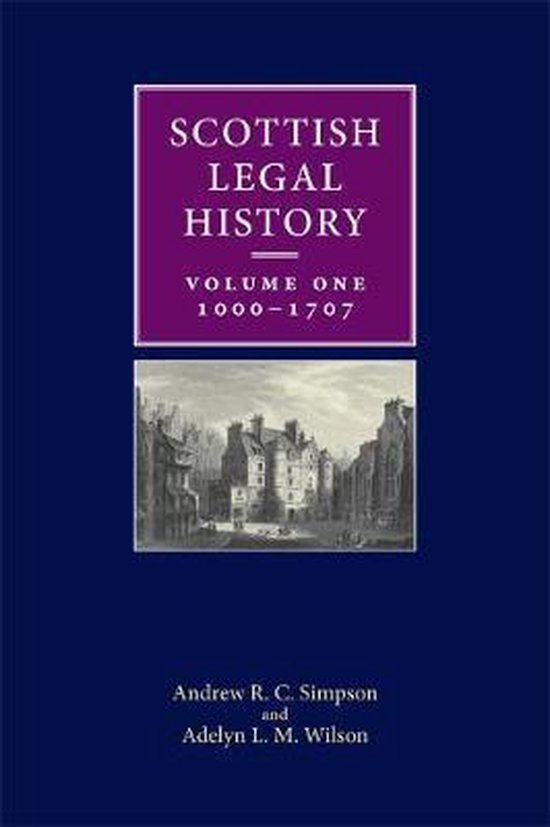 Scottish Legal History, Adelyn L. M. Wilson | 9780748697410 | Boeken ...