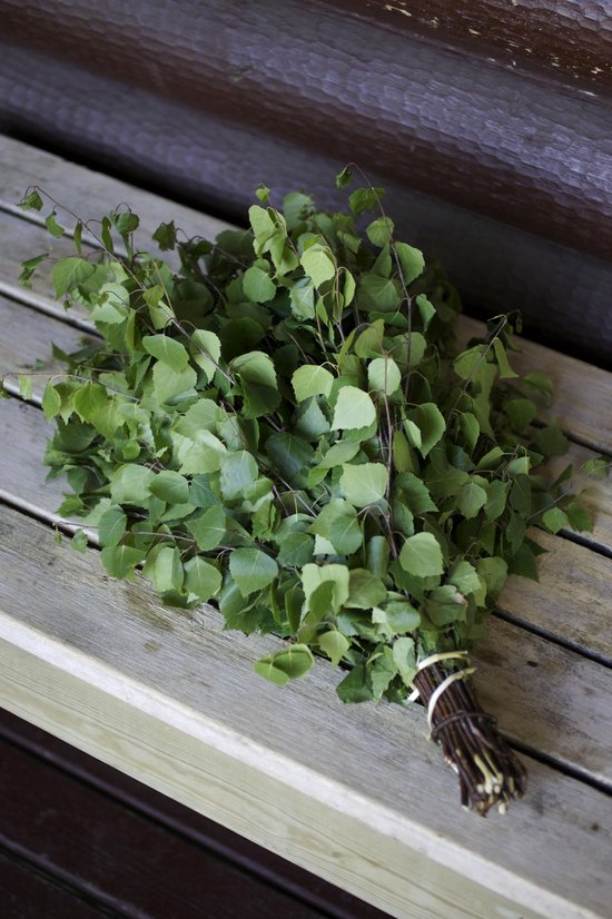 Gedroodge saunatakken 'Vihta' - berken/eucalyptus, 50 cm (Emendo ...