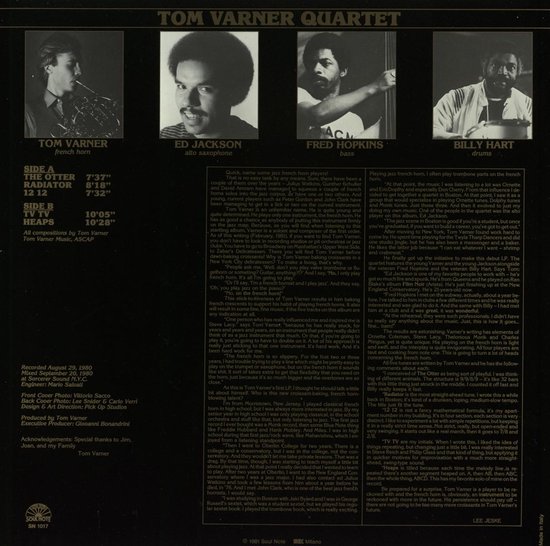 Tom Varner Quartet, Tom Varner Quartet | LP (album) | Muziek | bol.com