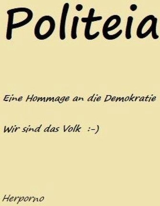 Politeia (ebook), Herz Porno | 9783745077223 | Boeken | bol.com