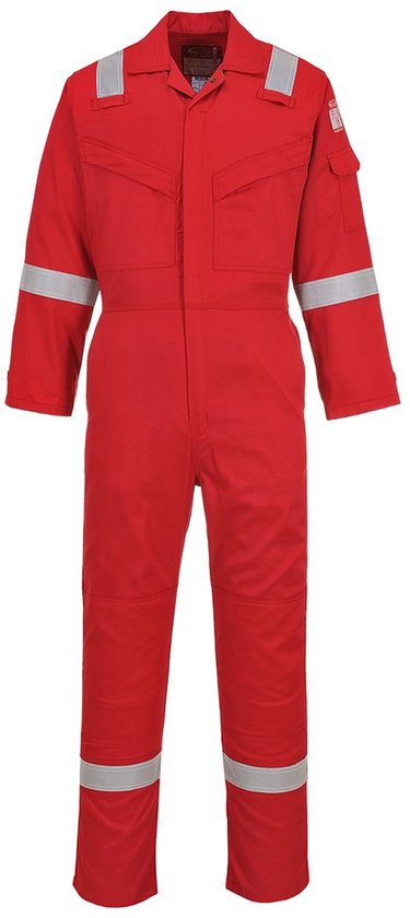Portwest Super Lichtgewicht Antistatische Overall 210gm FR21 - Rood - L ...