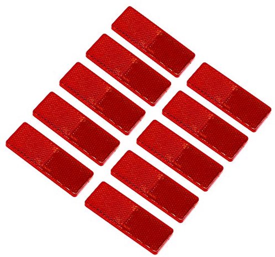 10 Pack Zelfklevende Reflectoren voor Veiligheid - Rechthoekige Stick ...