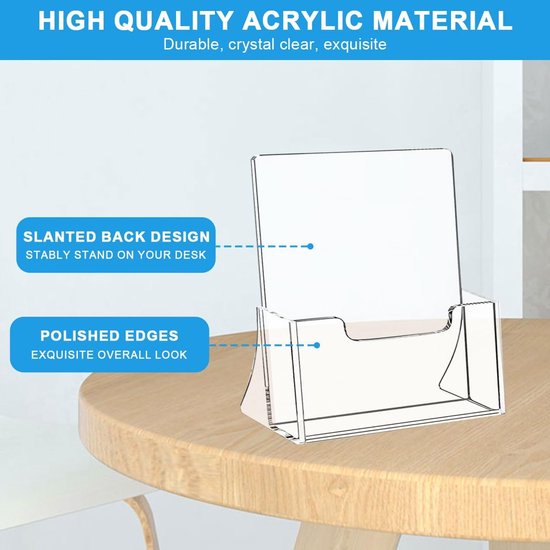 DIN A4 Brochure Stand - Folder Stand - Acryl Transparant Flyer Stand ...