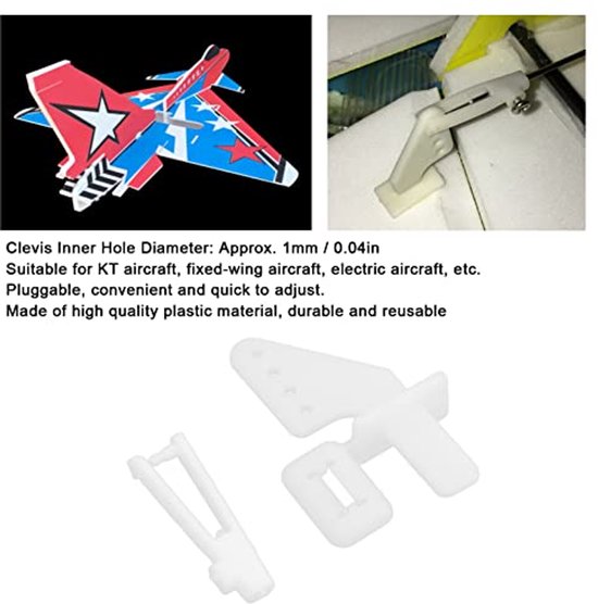 20 Sets 4 Hole Control Horns Clevis, Electric Aircraft Control Horns ...
