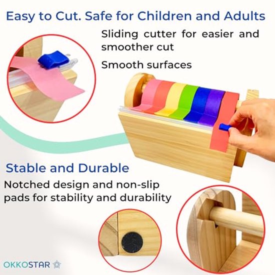 Houten Tape Dispenser voor Kinderen - Multi Roll Tape Dispenser met ...