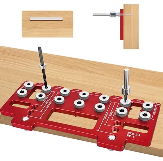 Shelf Pin Jig, Aluminum Cabinet Hole Drilling Template Shelf Pin ...