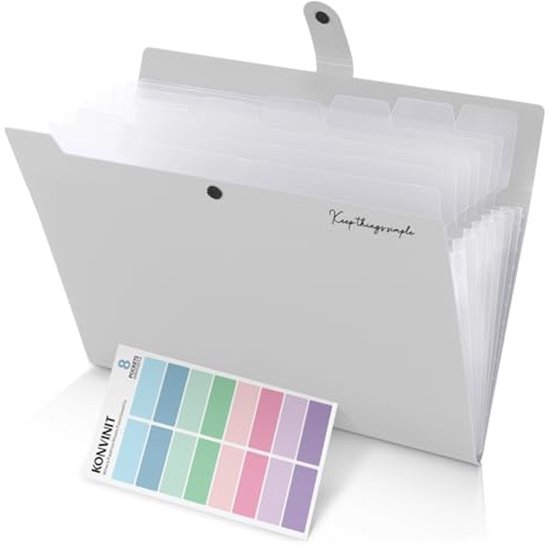 Chemise à documents A4 à 7 compartiments et étiquettes de couleur | bol