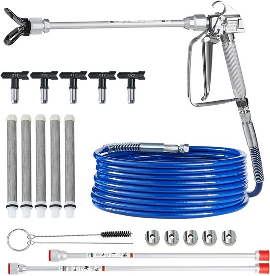 VEVOR Airless Verfspuitpistool Slangenset 3600PSI met Verlengstangen | bol