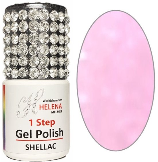 Helena - 1 Step Gel Polish - Fel Roze met Sprankelijke Glans - 075 | bol